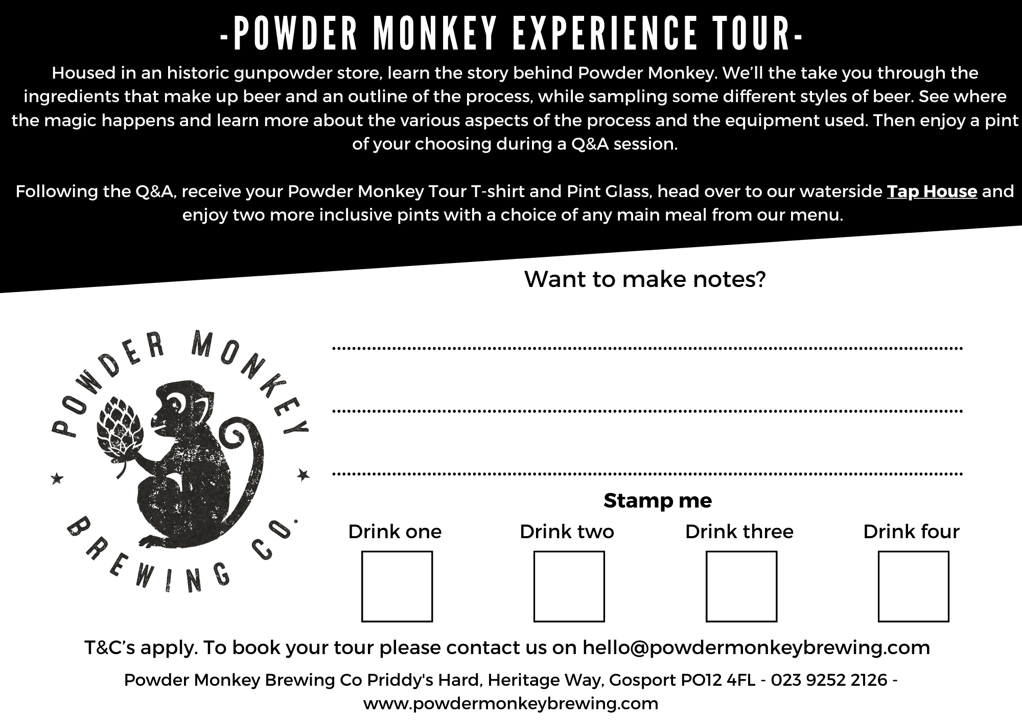 Powder Monkey Experience Tour - 2 – Powder Monkey Brewing Co