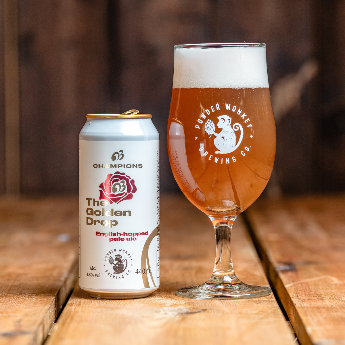 The Golden Drop - English Hopped Pale Ale - 440ml – Powder Monkey ...